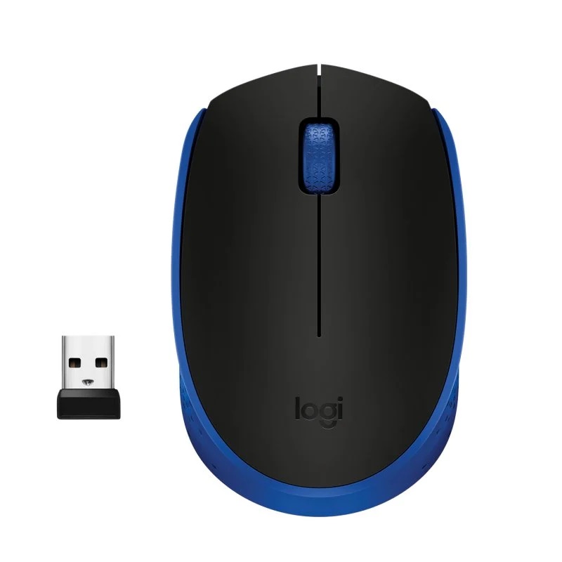 Rato Sem Fios Logitech M171 1000 Dpi Azul - GreenFever